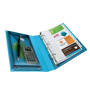 Avery Mini Protect and Store View 3 Ring Binder, 1 Inch Round Rings, 1 Light Blue Binder (23014)