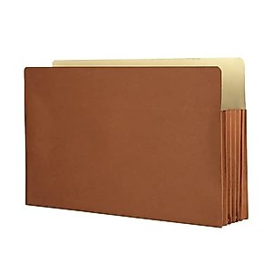 The File King Expanding Accordion File Folder | Letter Size | Box of 10 Redropes | 5.25” Expansion | Store and Organize Papers | Keep Records in One Place | Save Time Searching