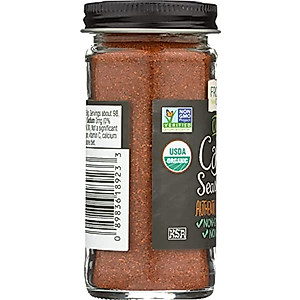 Frontier Co-op Organic Cajun Seasoning, 2.08-Ounce Jar, Authentic Louisiana Flavor For Southern Delicacies, Kosher, Non GMO