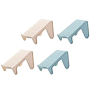 Veemoon 8pcs Rack% Bathroom Saving Organizer Multi- Holder Layer for Plastic Stands Blue Stacker Deck Shoes Stack Wall, Space Clo Slots Double Professional Stacker: Simple