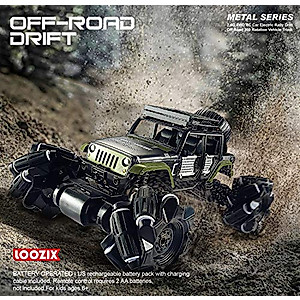 LOOZIX 1:16 Alloy Gesture Sensing Remote Control Car, Hand Controlled 360° Rotating 4WD 2.4Ghz RC Monster Trucks Stunt Vehicle Rechargeable Batteries for Kids