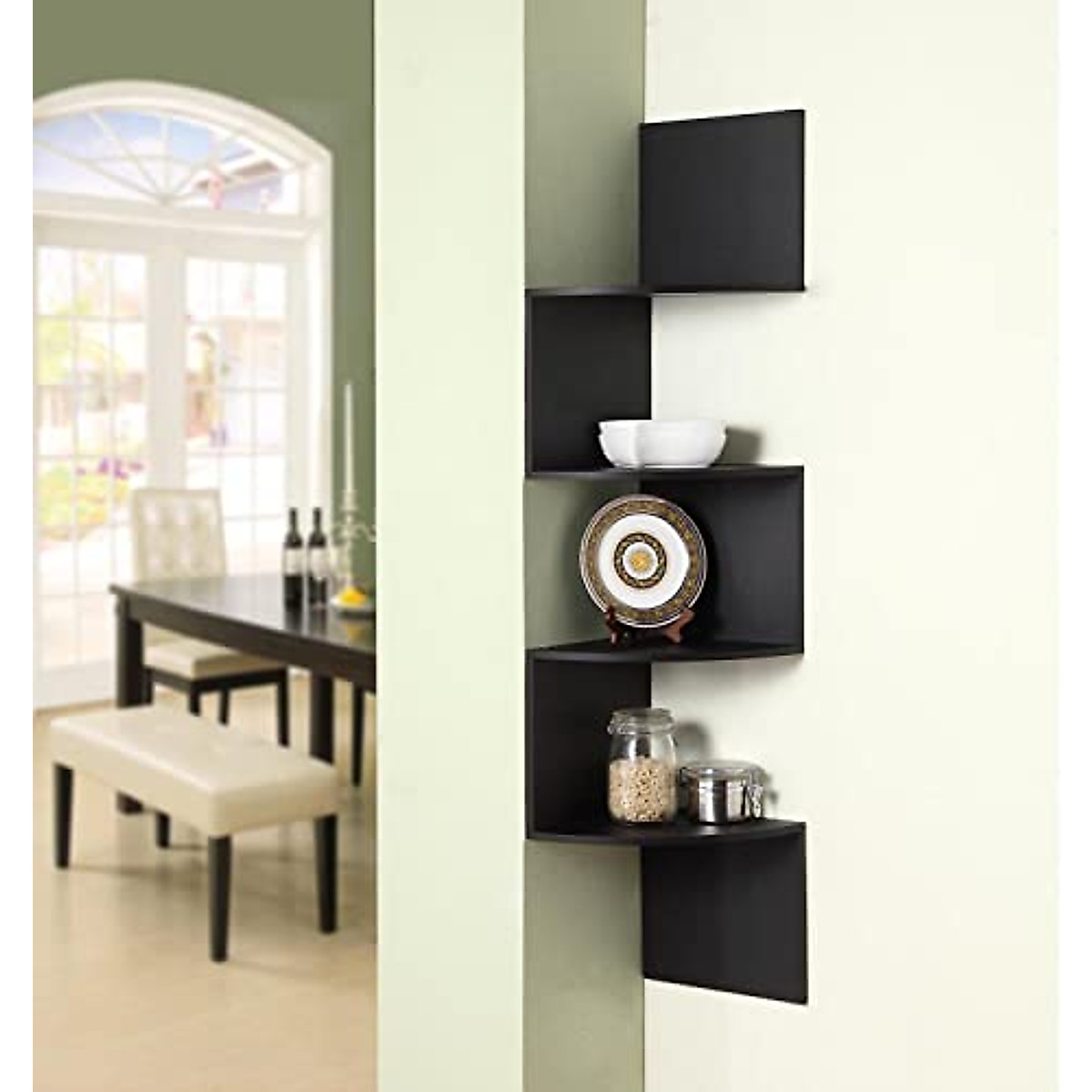 4D Concepts Hanging Corner Storage, Black
