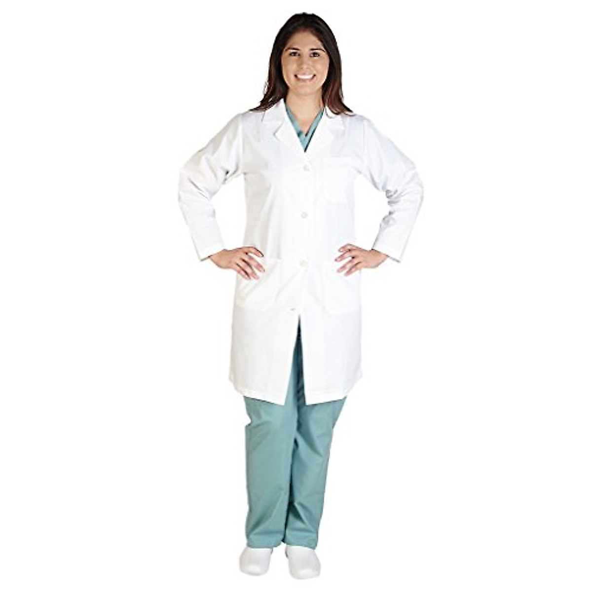 M&M SCRUBS Womens lab Coat - Lab Coat XL White