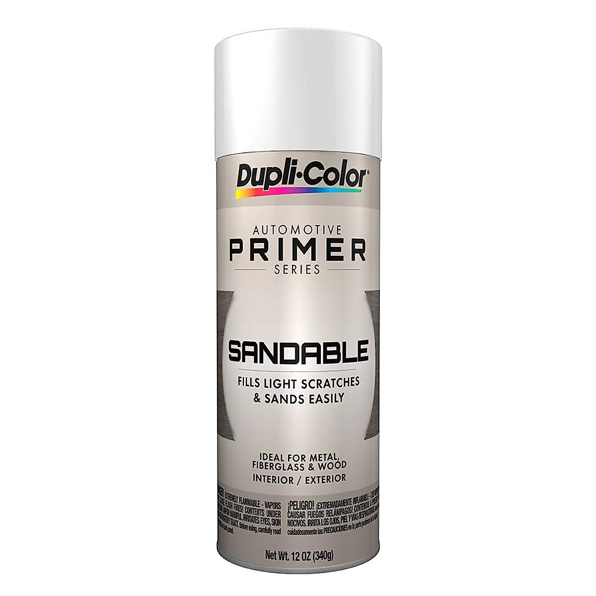 Dupli-Color DAP1689 Sandable Primer Spray Paint - White - 12 oz. Aerosol Can