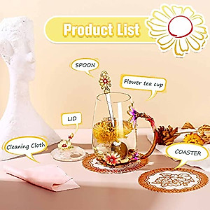 Luka Tech Friendship Gifts For Women,Friend Gifts For Women, Lovely Flower Tea Cup Coffee Mug Birthday Gifts For BFF, Female, Corworker, Bestie