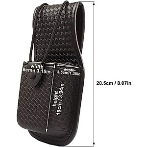 ROCOTACTICAL Basketweave Radio Pouch, Universal Radio Holder Pouch for Law Enforcement Duty Belt