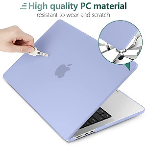 MEEgoodo Case for M3 MacBook Air 13.6 inch CaseCase 2024 2022,Fit Model A3113 A2681 with M3 M2 Chip, Laptop Hard Shell Cases with Keyboard Cover & Camera Cover for MacBook Air M2, Matte Airy Blue