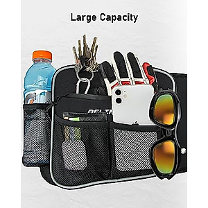 BELINOUS UTV Side Door Bag Compatible with RZR, Front Door Storage Bag with Knee Pad Compatible with Polaris RZR 2014-2023 XP XP4 Turbo 1000 900 (Black)