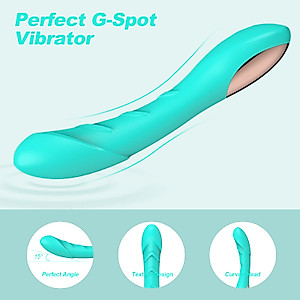 Realistic G-Spot Dildo Vibrator for Female Vagina Clitoris Anal Stimulator, Vibrators Adult Sex Toys Gift for Women Couples MELO (Blue)
