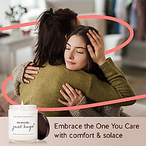 LUMELOOM Sympathy Gifts for Loss of Loved One, Bereavement Gift- 9oz Aromatherapy Lavender Scented Soy Wax Candle-No Words Just Hugs, Think of You, Grief Gift for Women, Condolence gift, Memorial Gift