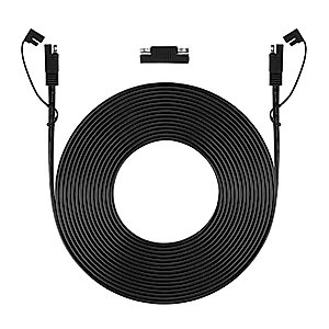 Geosiry 25FT 16 AWG SAE Extension Cable, SAE Cable with Dustproof Cap for Solar Panel Motorcycle Automotive RV Battery (25FT)