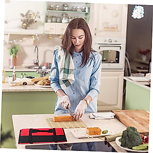 KICHOUSE 1pc Roll 22 Bag Chef Supplies Roller Bag Electronics Tool Kit Kitchen Bag Satchel Outdoor Tools Pouch Dinnerware Holder Cutlery Rack Red Oxford Cloth Repair