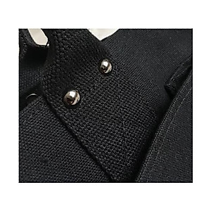 Canvas Tote Bags for Women Handbag Tote Purse with Zipper Canvas Crossbody Bag for Office, Travel, School, Black