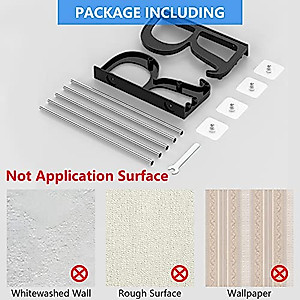 DEYILIAN Wall Mounted Shoes Rack 4 Pack, Hanging Shoe Organizer, Door Hanging Shoe Rack with Sticky Mounts, Wall Shoe Holder for Camper RV Shoe Storage with Hooks No Drilling Black