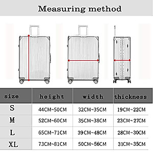 WUJIAONIAO Travel Luggage Cover Spandex Suitcase Protector Washable Baggage Covers (L (for 25-28 inch luggage), Go Travel)