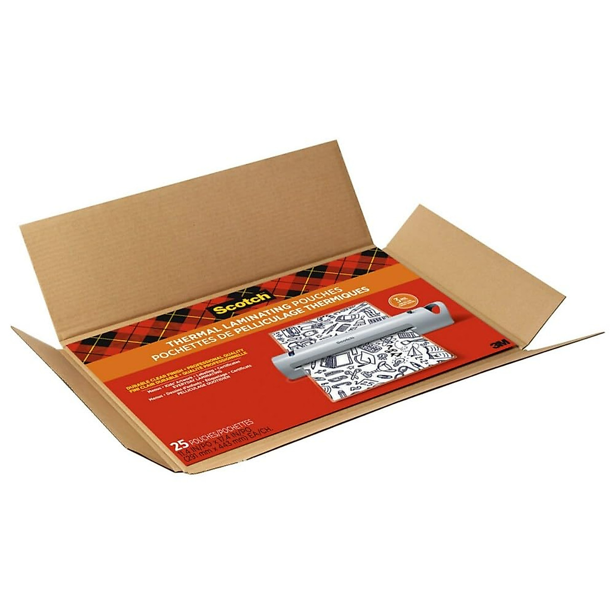 Scotch Thermal Laminating Pouches, 25 Pack Laminating Sheets, 3 Mil, 11 x 17 Inches, Education Supplies & Craft Supplies, For Use With Thermal Laminators, Legal Size Sheets (TP3856-25)