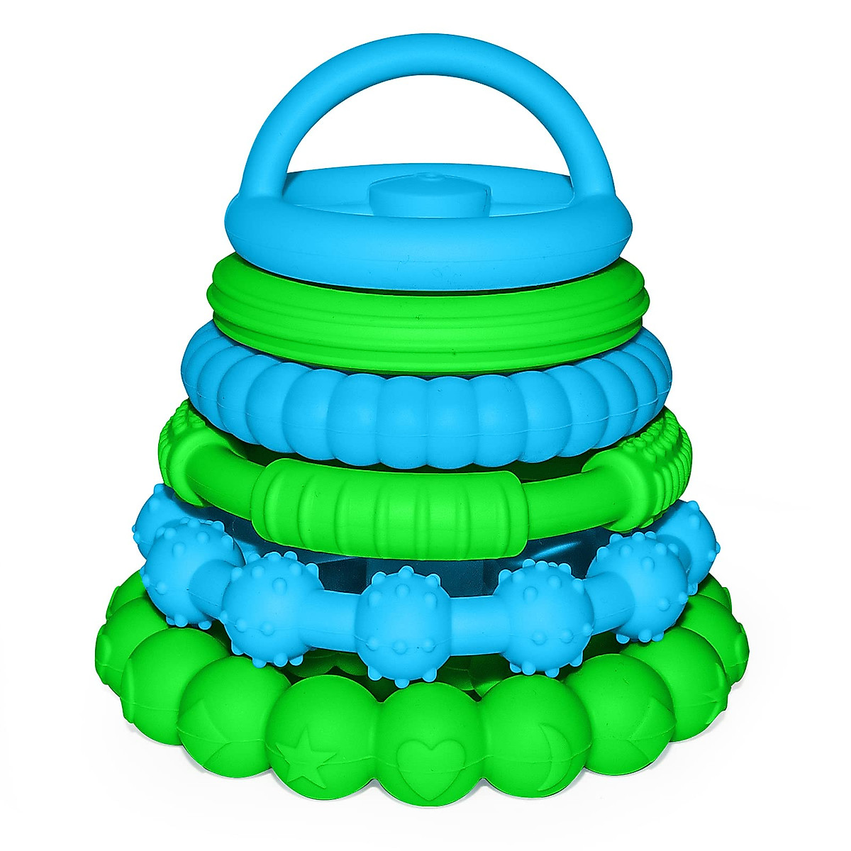 Stacking Silicone Stacking Toy – Premium Stacking Toys for Teething – Interactive and Fun Baby Stacking Toys Made of Soft Silicone – Teeth Soothing 6-12 Month Toys Developmental