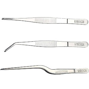 KMHIGH Stainless Steel Tweezers Set, For Small Gardening and Kitchen, Multi-Purpose Tools. (3Pcs, 6.15Inches / 6.3Inches / 6.5Inches)