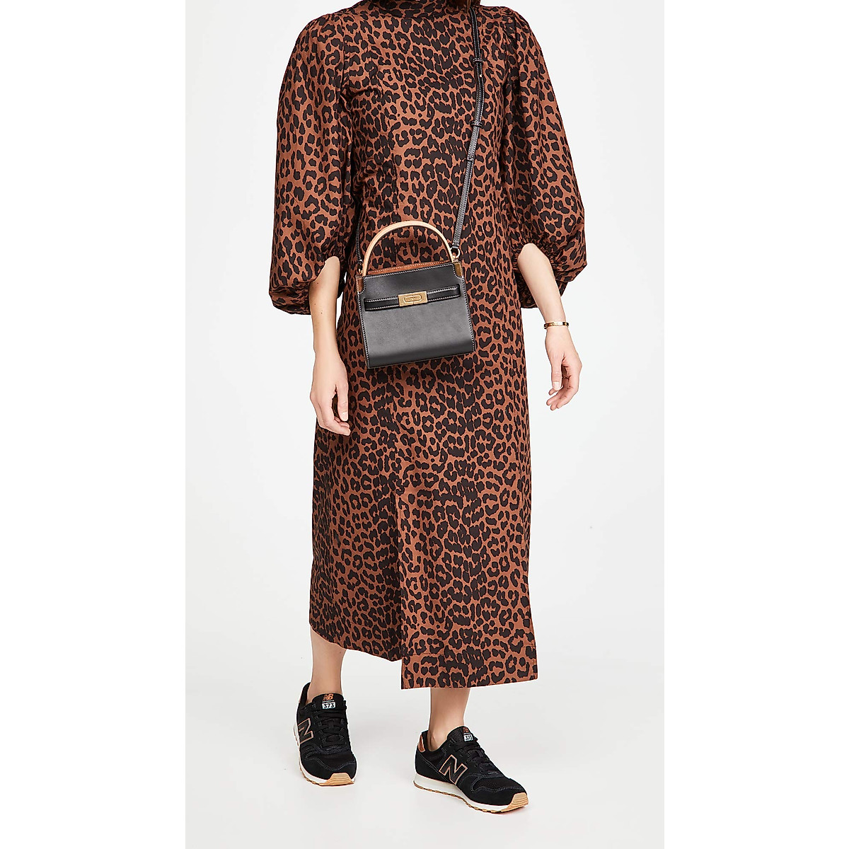 Tory Burch Women's Petite Lee Radziwill Double Bag, Black, One Size