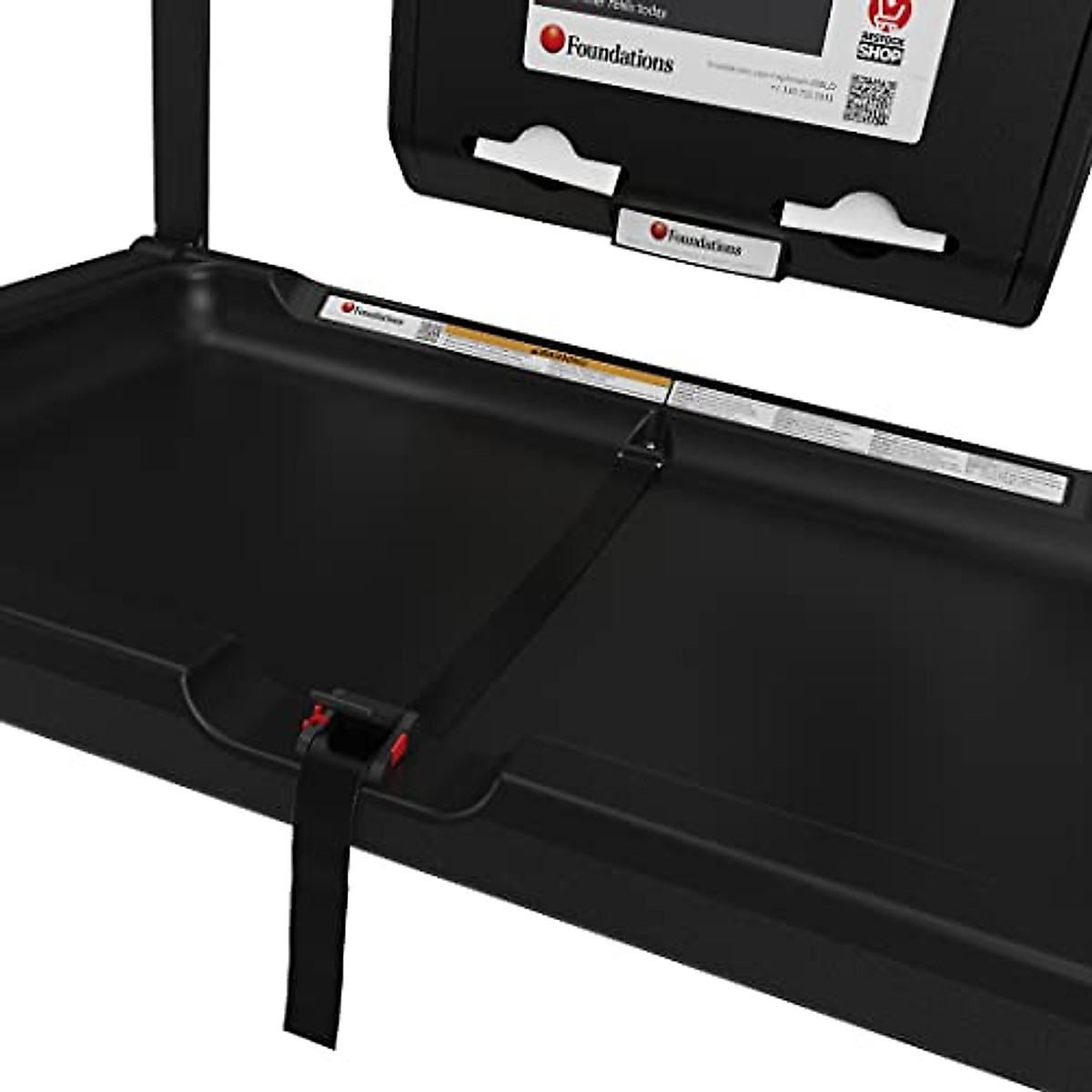 Foundations Elements Horizontal Wall Mounted Baby Changing Station and Liner Dispenser with Safety Straps for Commercial Restrooms (Black)