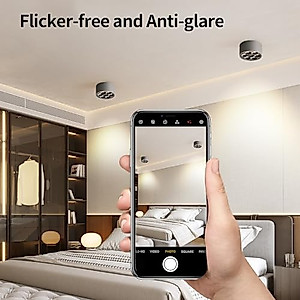 YAOWSZM 2Pack Modern Flush Mount Ceiling Lights 6W LED Dimmable Ceiling Light Fixture Gray Cylindrical Ceiling Spotlight for Living Room Hallway Kitchen