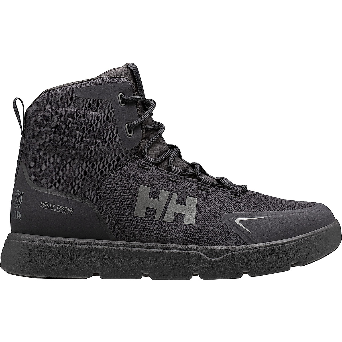 Helly-Hansen Mens Canyon ULLR Boot High Top LigHigh TopweigHigh Top Waterproof Hiking Sneaker Boots, 990 Black/Gunmetal/Neon Orange, 8.5