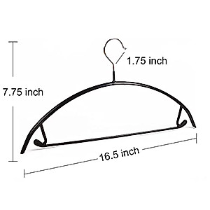 Tosnail 20 Pack Non-Slip Sweater Hangers with Pants Bar, Suit Hanger Coat Hangers, Shirt Hangers, Dimple and Crease Free Hanger Closet Organizer - Black