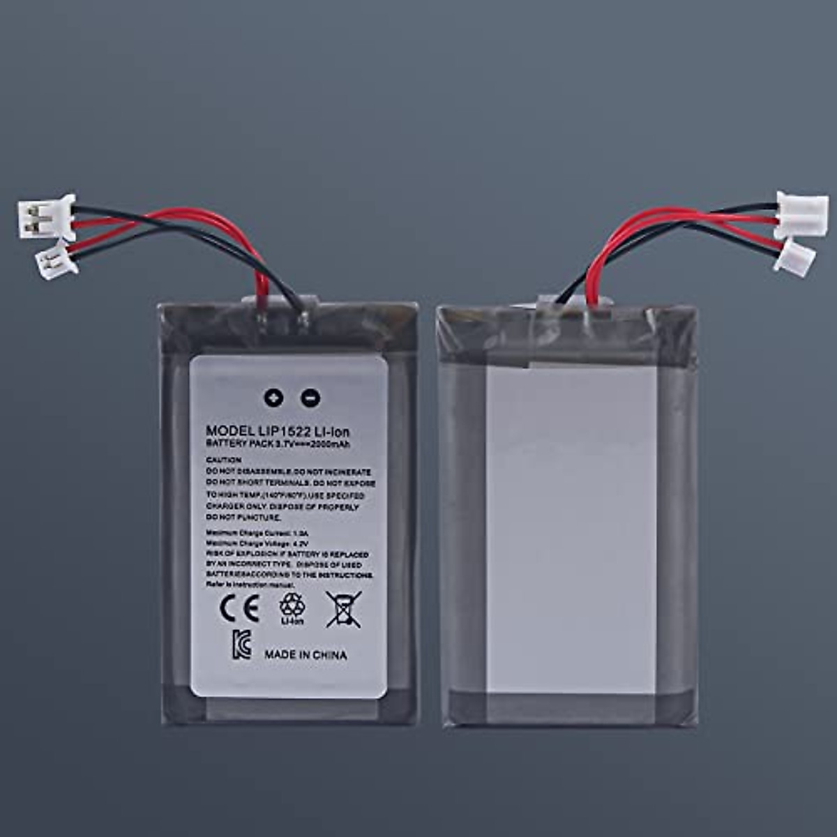 JUBOTY 2PCs 2000mAh PS4/PS4 Pro Controller Battery, Li-ion Internal New Upgrade Battery Replacement for Sony Playstation 4 Dualshock 4 CUH-ZCT2 CUH-ZCT2E CUH-ZCT1E CUH-ZCT1U with 4 Repair Tool Kits