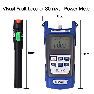 Fiber Optic Termination Tool Kit - 9 in 1 Assembly FTTH tool kit with FC-6S Cleaver Optical Power Meter Finder - 30km Visual Fault Locator Optical Pliers Cable Cutter Stripper