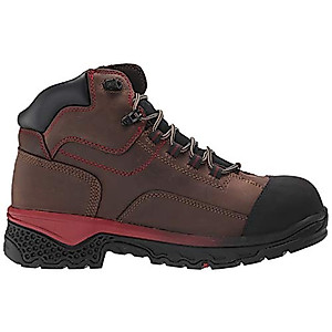 Timberland PRO Men's Bosshog 6 Inch Composite Safety Toe Puncture Resistant Waterproof Industrial Work Boot, Brown/Red, 15 Wide