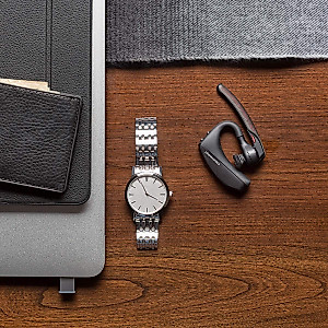 Plantronics - Voyager 5200 UC (Poly) - Bluetooth Single-Ear (Monaural) Headset - USB-A Compatible to connect to your PC and/or Mac - Works with Teams, Zoom & more - Noise Canceling,Black