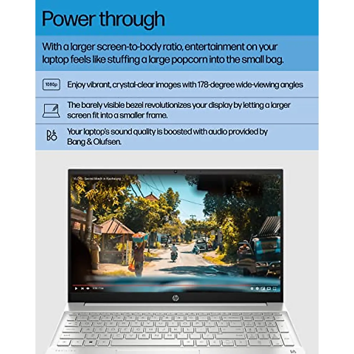 HP Pavilion Laptop, Intel Iris X Graphics, 12th Generation Intel Core processor, 8 GB RAM, 512 GB SSD, BrightView Full HD Display, Windows11 Home OS, Dual Computer Speakers, Wi-Fi 6(15-eg2010nr, 2022)