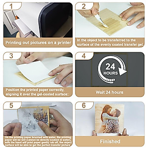 100g Photo Transfer Medium Gel, Gel Medium for Photo Transfer Can Transfer Photos to Wood and Other Hard Surfaces, Ideal for DIY Craft Enthusiasts to Decorate Their Home