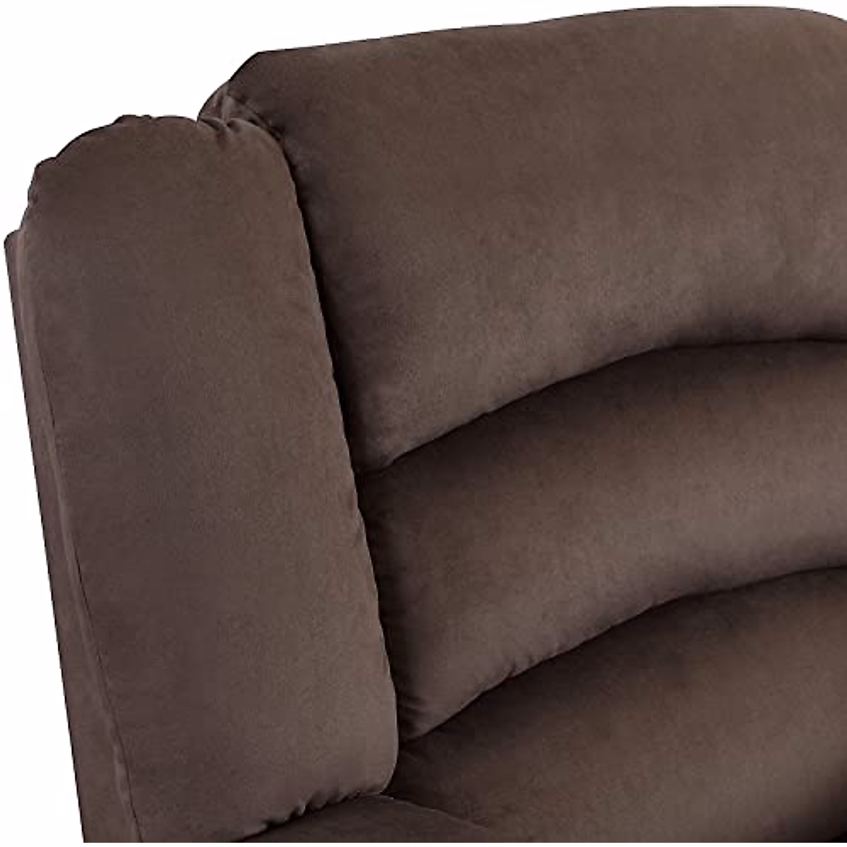 Blackjack Furniture Winthrop 60" Modern Manual Reclining Loveseat, Soft Microfiber Upholstery, Extra Padded Back, Lumbar Support & Smooth Reclining Mechanism, Space-Saving Recliner, Loveseat, Brown