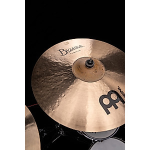 Meinl Cymbals Byzance 19" Traditional Polyphonic Crash with Raw Bell — Made in Turkey — Hand Hammered B20 Bronze, 2-Year Warranty (B19POC)