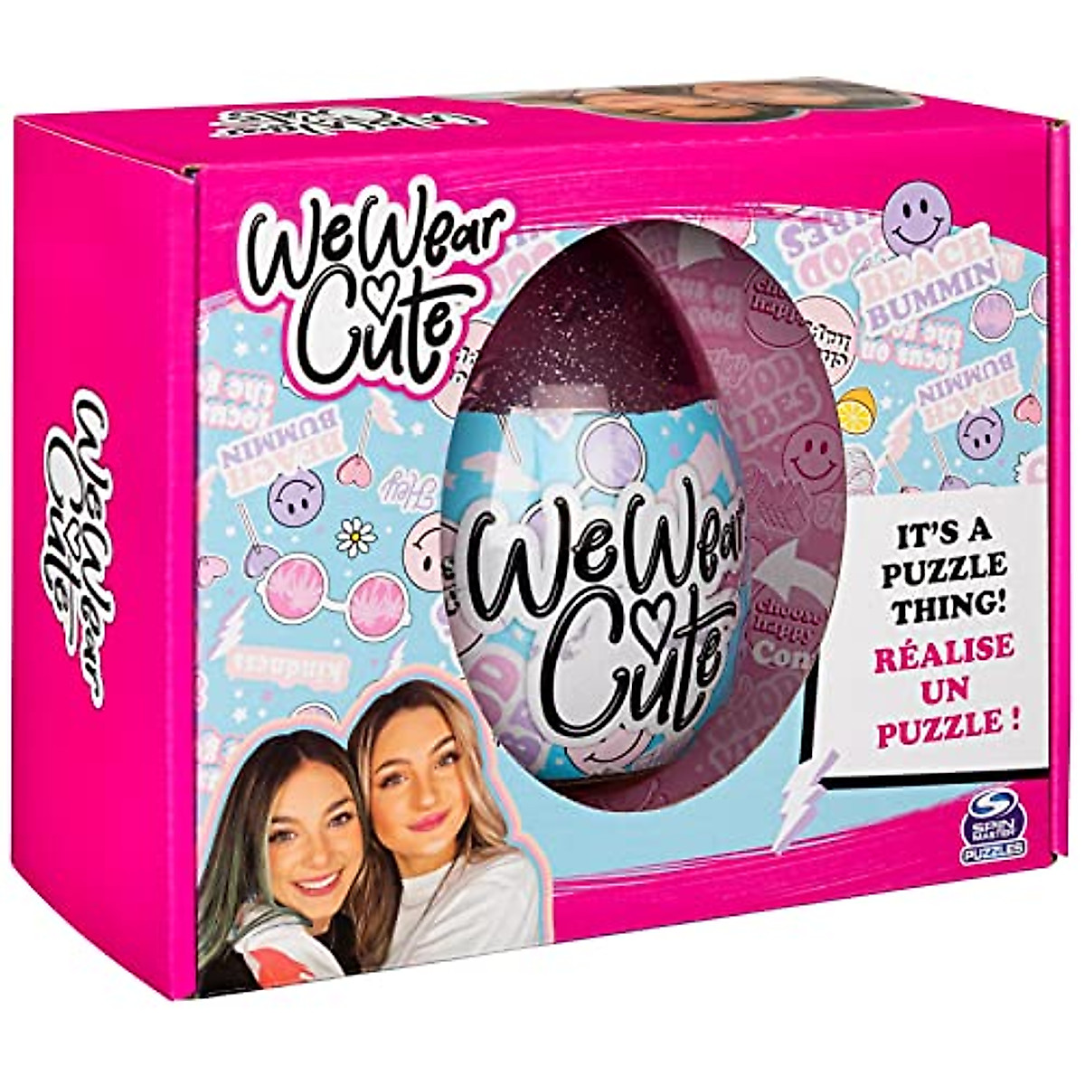 We Wear Cute, 100-Piece Surprise Puzzle in Egg Easter Basket Stuffer with Tik Tok YouTube Stickers, For Kids & Teens Ages 8 and up