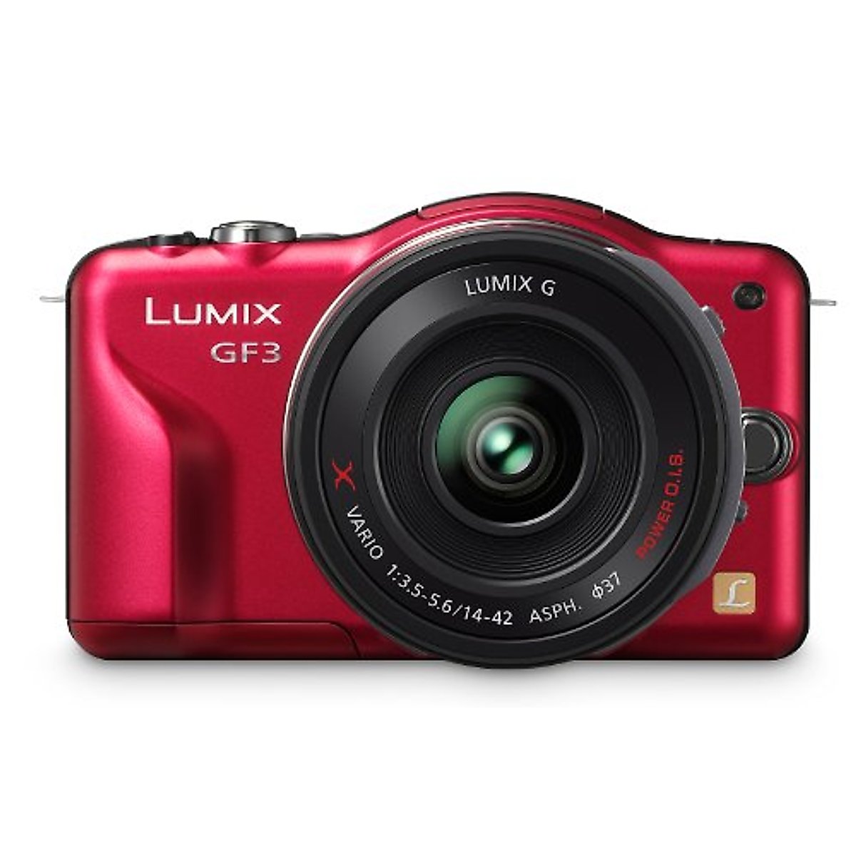 Panasonic Lumix DMC-GF3X 12.1 MP Micro Four Thirds Compact System Camera with 3-Inch Touch-Screen LCD and LUMIX G X Vario PZ 14-42mm/F3.5-5.6 Lens (Red)