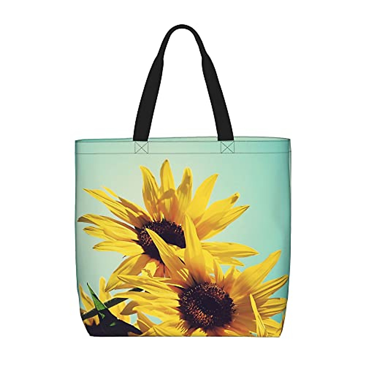 Lcqridy Custom Tote Bag with Handles Personalized Logo Text Image Photo Grocery Bag Shoulder Bag For Women Shopping Beach (Shoulder Bag)