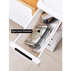 7.48in Slim Rolling Drawer on Wheels Narrow Storage Cabinet Cart with 5 Drawers, Thin Standing Shelf Units 5-tier Plastic Rolling Drawer for Bathroom, Bedroom, Living Room