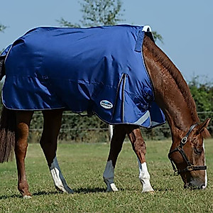 Weatherbeeta ComFiTec Ultra Tough II Detach-A-Neck Medium/Lite - Blue/Charcoal/White - 78"