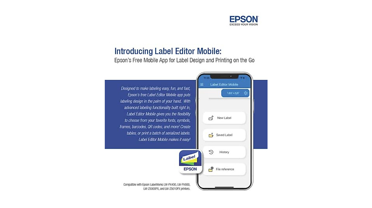 LABELWORKS Epson LW-Z5010PX Industrial Label Maker - Heavy-Duty ...