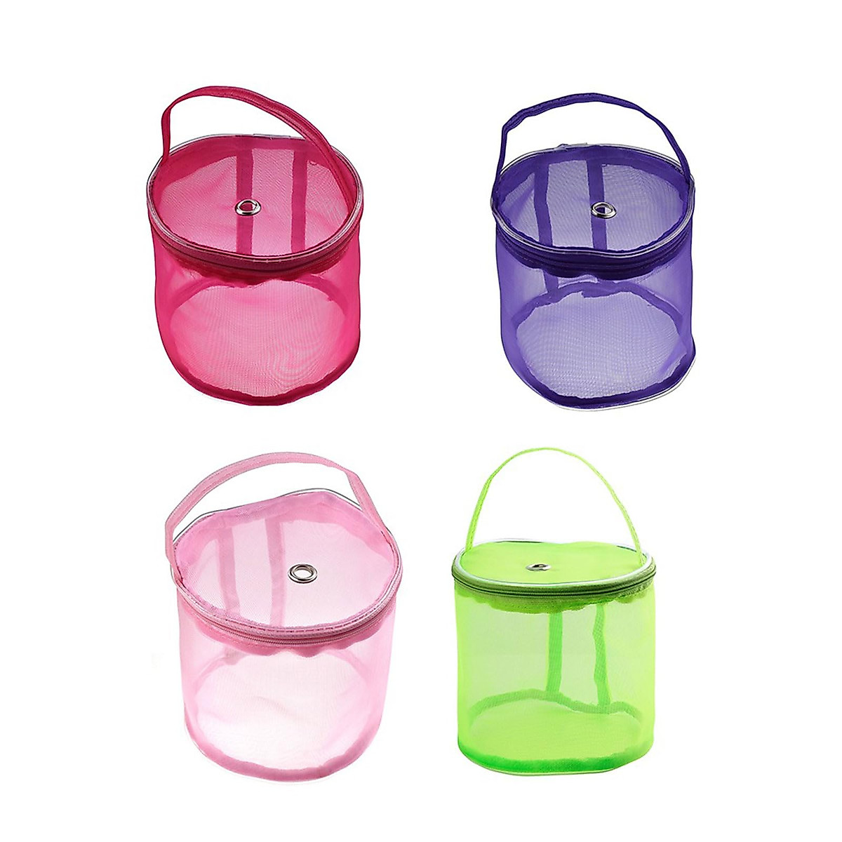 YPBEW Yarn Storage Bag Empty Mesh Bags Portable Knitting Yarn Organizer Basket Crochet Thread Bags Sewing Accessory Crochet Thread Bag, Pink