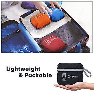 ZOMAKE Ultra Lightweight Packable Backpack 25L - Foldable Hiking Backpacks Water Resistant Small Folding Daypack for Travel(Black)