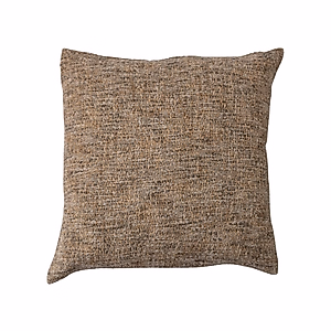 Creative Co-Op Mélange Cotton Blend Bouclé Pillow, 20" L x 20" W x 2" H, Gray