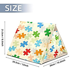 enheng Small Pet Hideout Puzzle Piece Hamster House Guinea Pig Playhouse for Dwarf Rabbits Hedgehogs Chinchillas