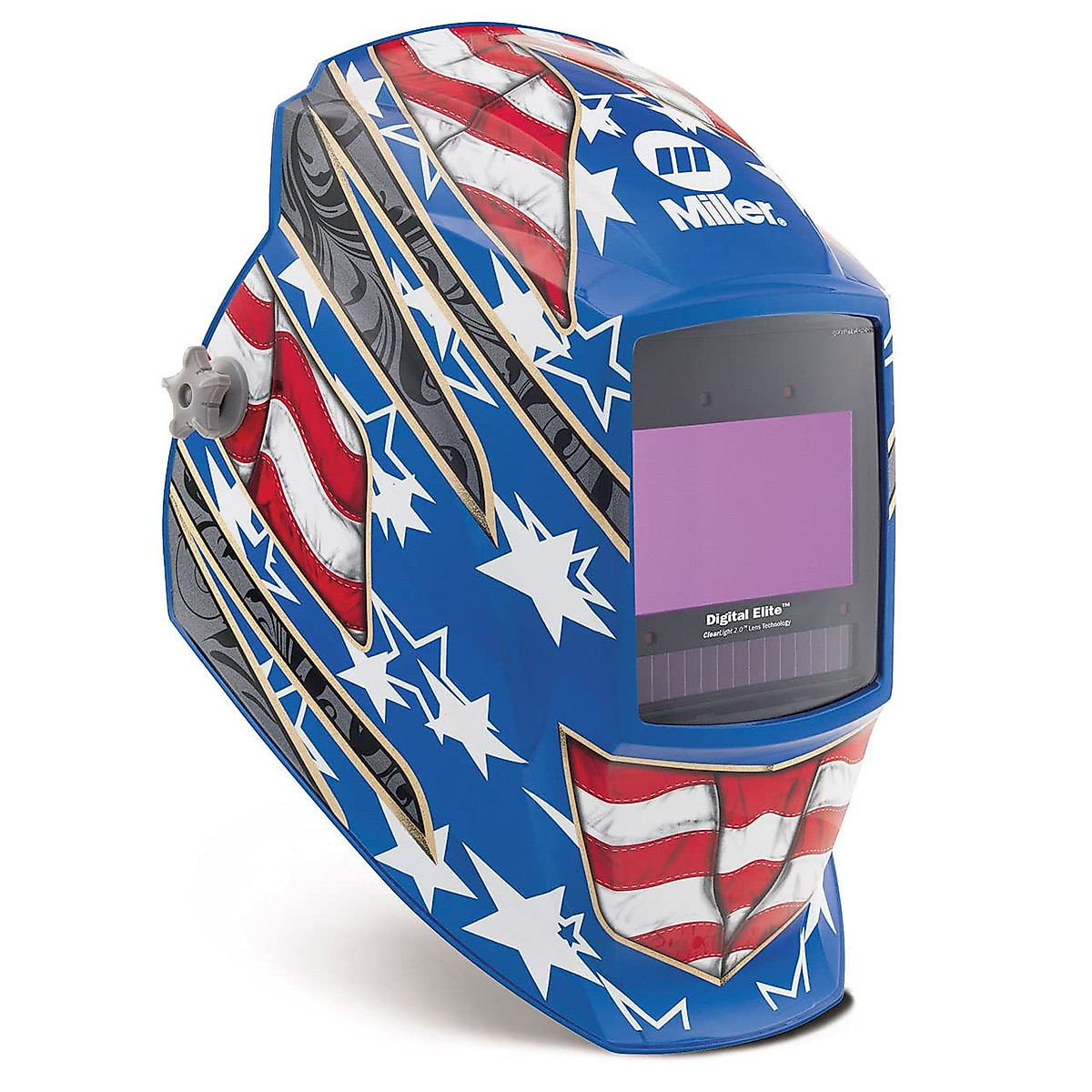 Miller 289759 Digital Elite Welding Helmet with ClearLight 2.0 Lens, Stars and Stripes III