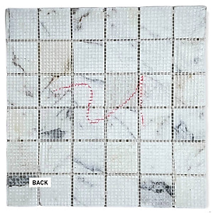 Tenedos Calacatta Gold Marble 2x2 Square Floor and Wall Tile Honed for Kitchen Backsplash| Bathroom| Fireplace Surround