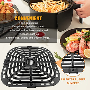 Air Fryer Accessories for Instant Pot Vortex Plus 6 in 1 6 QT Gourmia GAF735 6 QT Air Fryer, Air Fryer Replacement Parts Tray Rack Grill Plate Grill Pan Crisper Plate, Dishwasher Safe