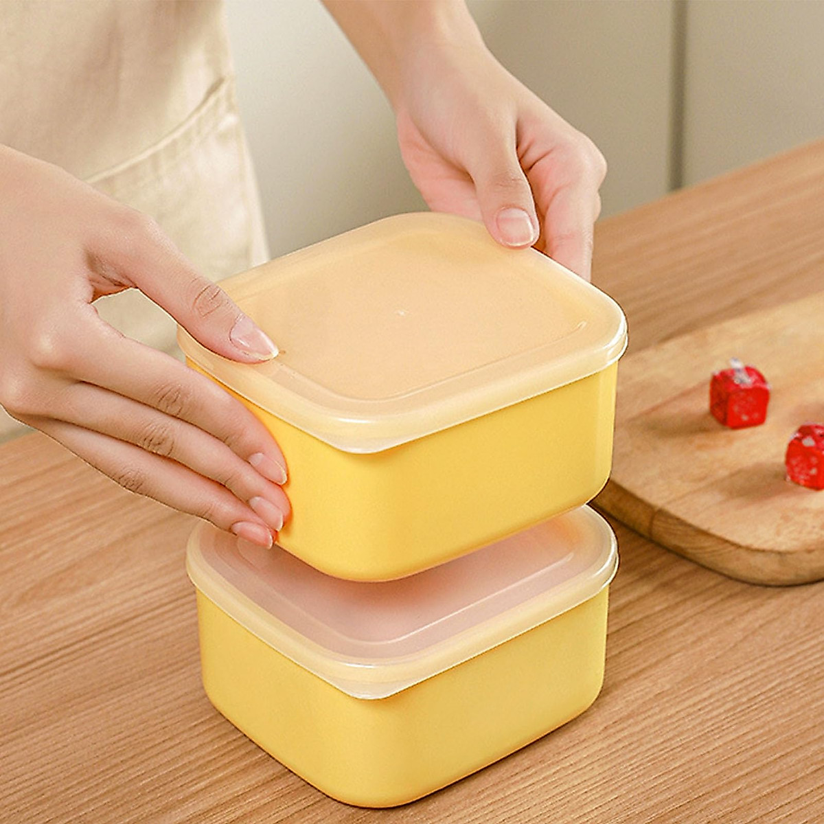 TOPINCN Cheese Holder, Airtight Sliced Cheese Container with Lid, Plastic Refrigerator Storage Box for Cheese Vegetables Fruits, Cheese Storage Box for Fridge (L)
