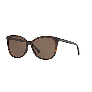 Coach HC8271U Universal Fit Sunglasses, Dark Tortoise/Dark Brown, 57 mm
